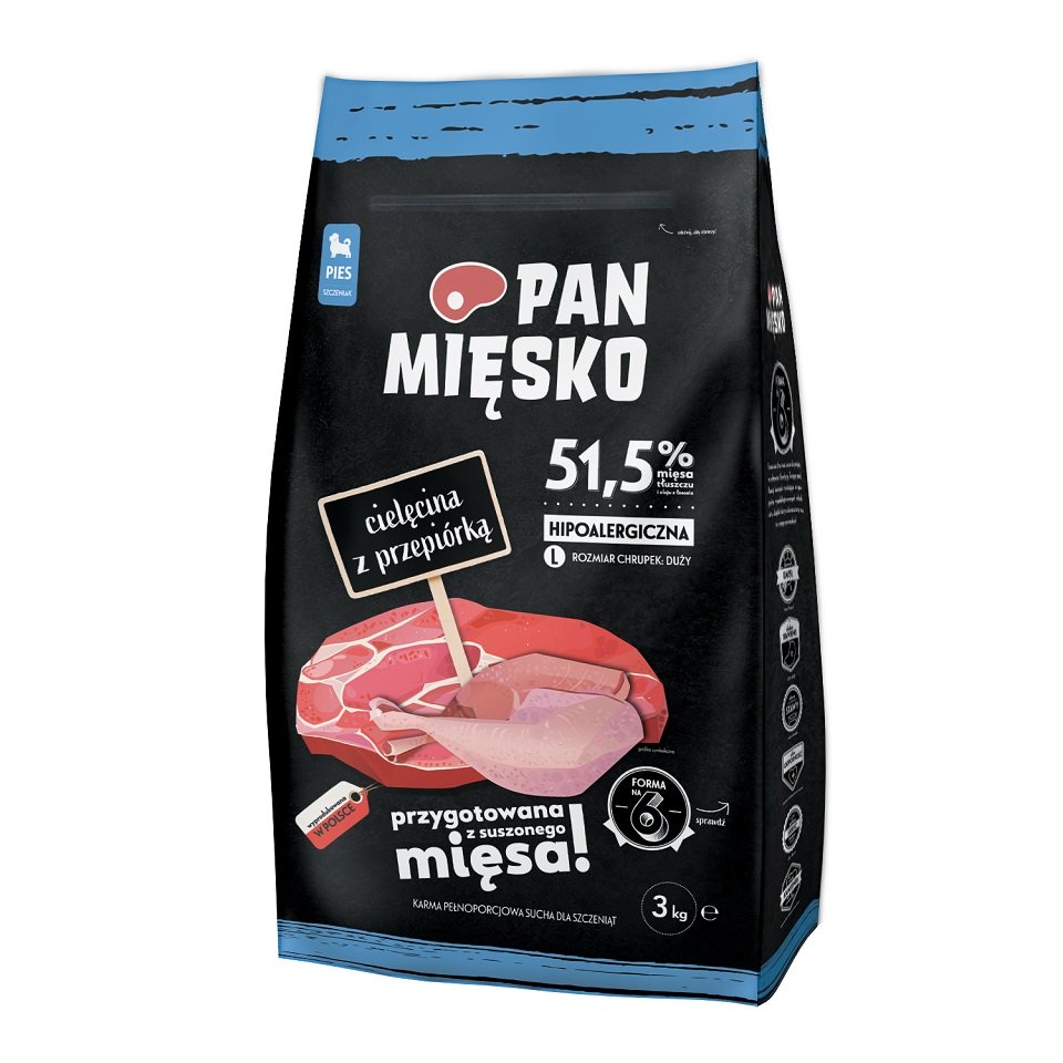 PAN MIĘSKO Veau à la caille pour les races miniatures 3 kg | Fera.fr