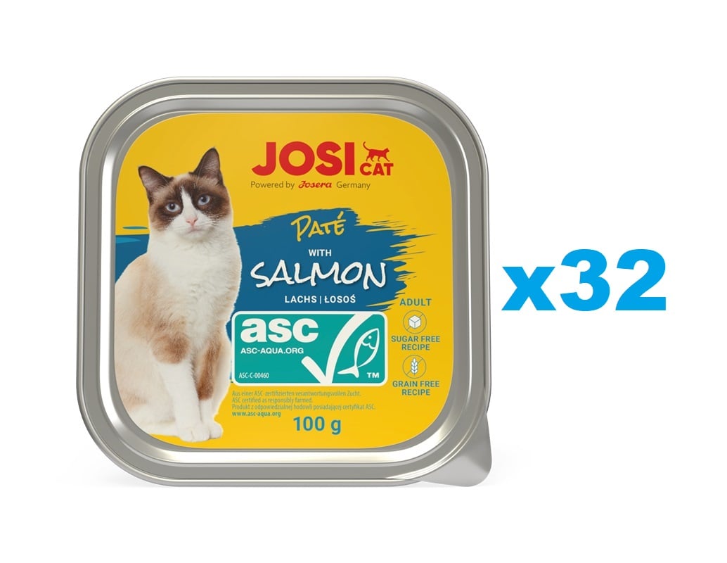 JOSERA JosiCat Pâté de saumon pour chats 32x100g | Fera.fr
