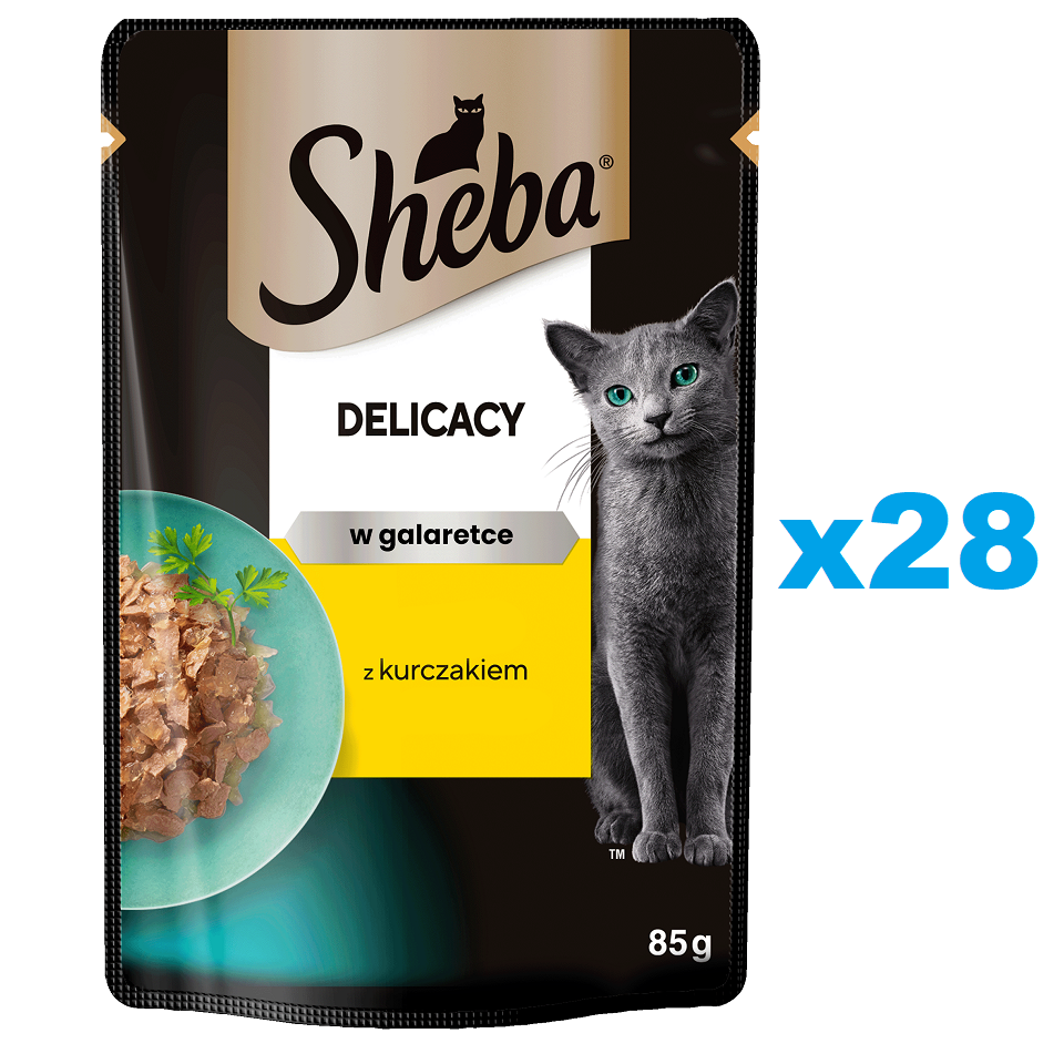 SHEBA Delicacy sachet 28x85 g aliment complet humide pour chats adultes ...