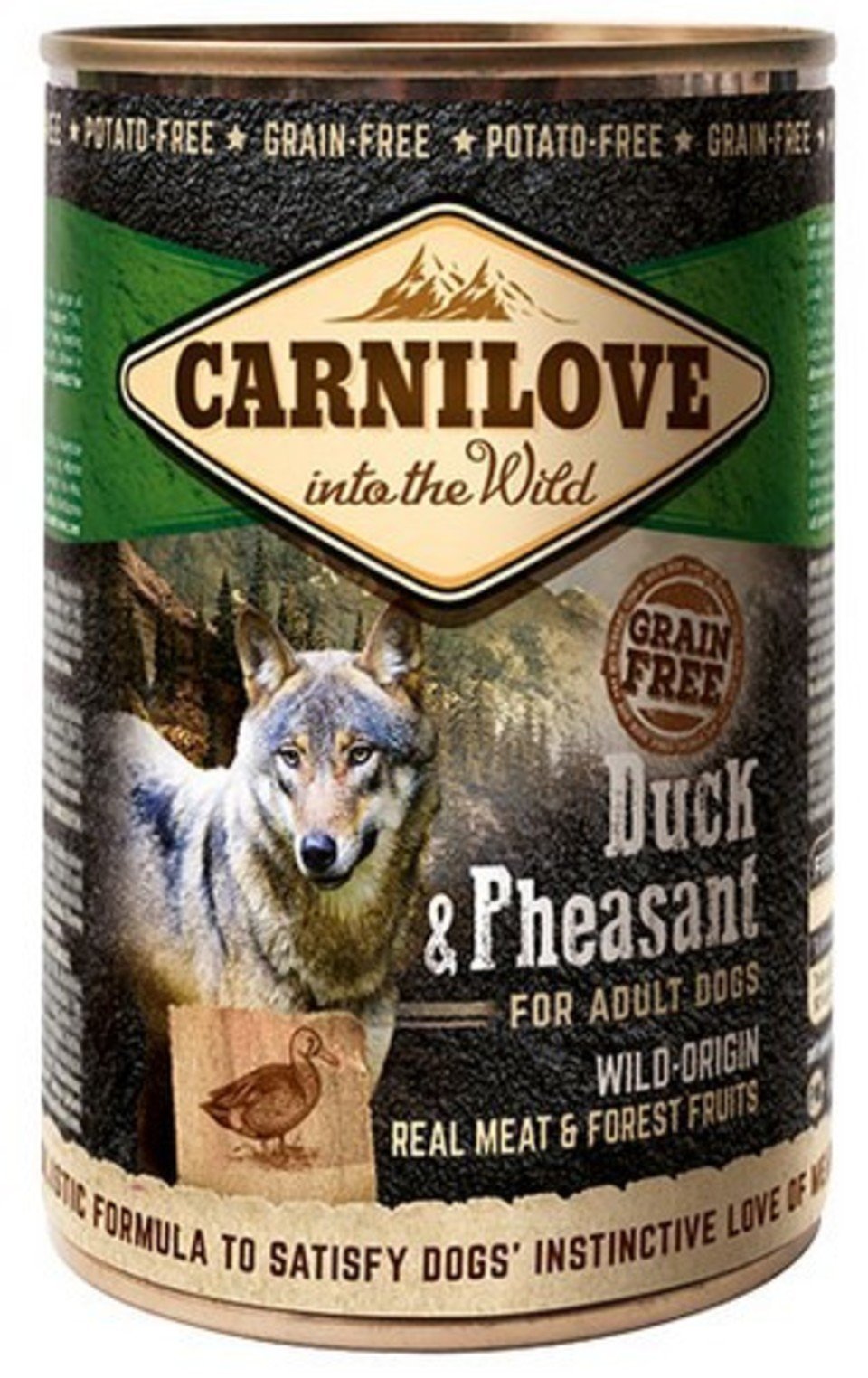 CARNILOVE Wild Meat Duck & Pheasant canard et faisan 400 g | Fera.fr