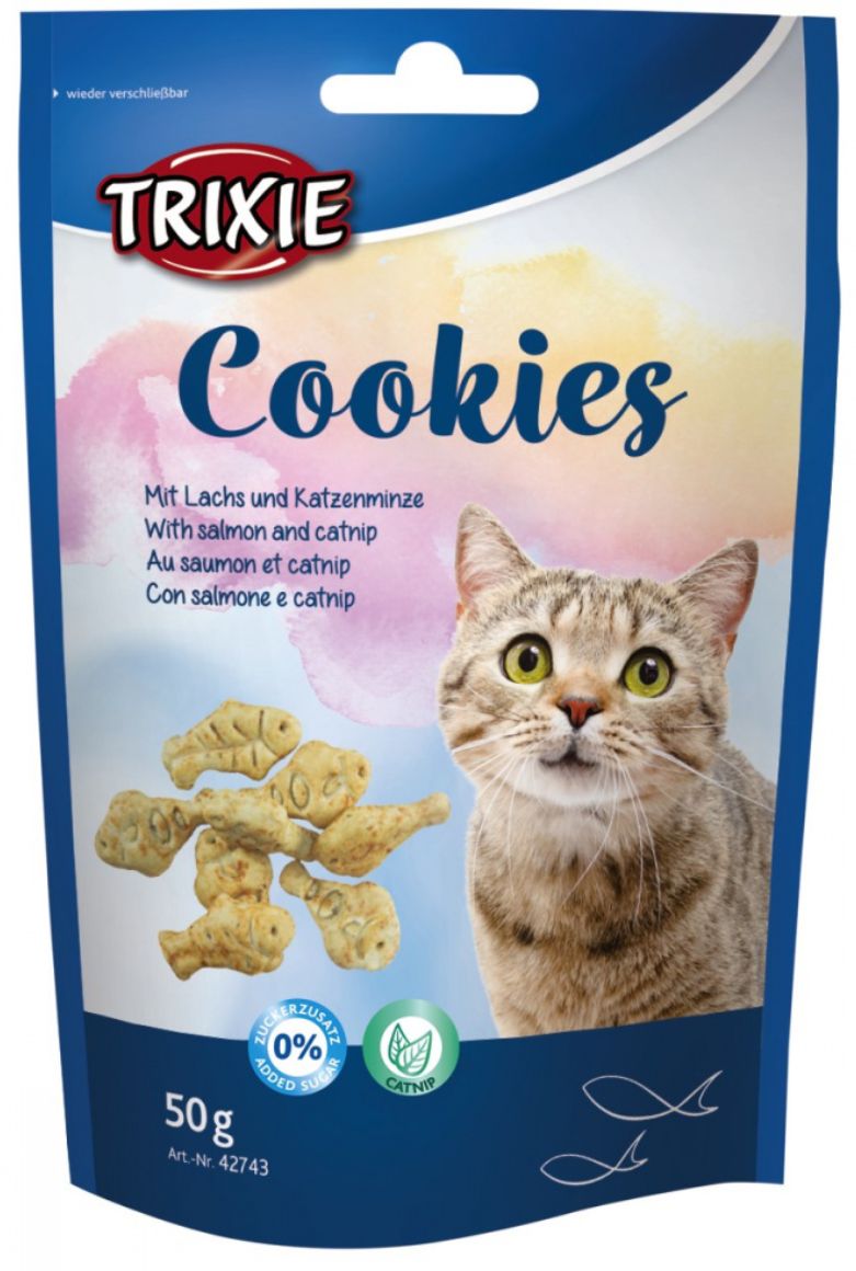 TRIXIE Cookies au saumon et catnip 50 g | Fera.fr