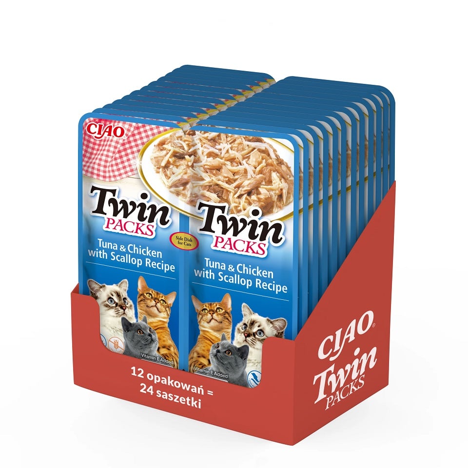 INABA Twin Thon avec poulet et coquilles Saint-Jacques en bouillon pour ...