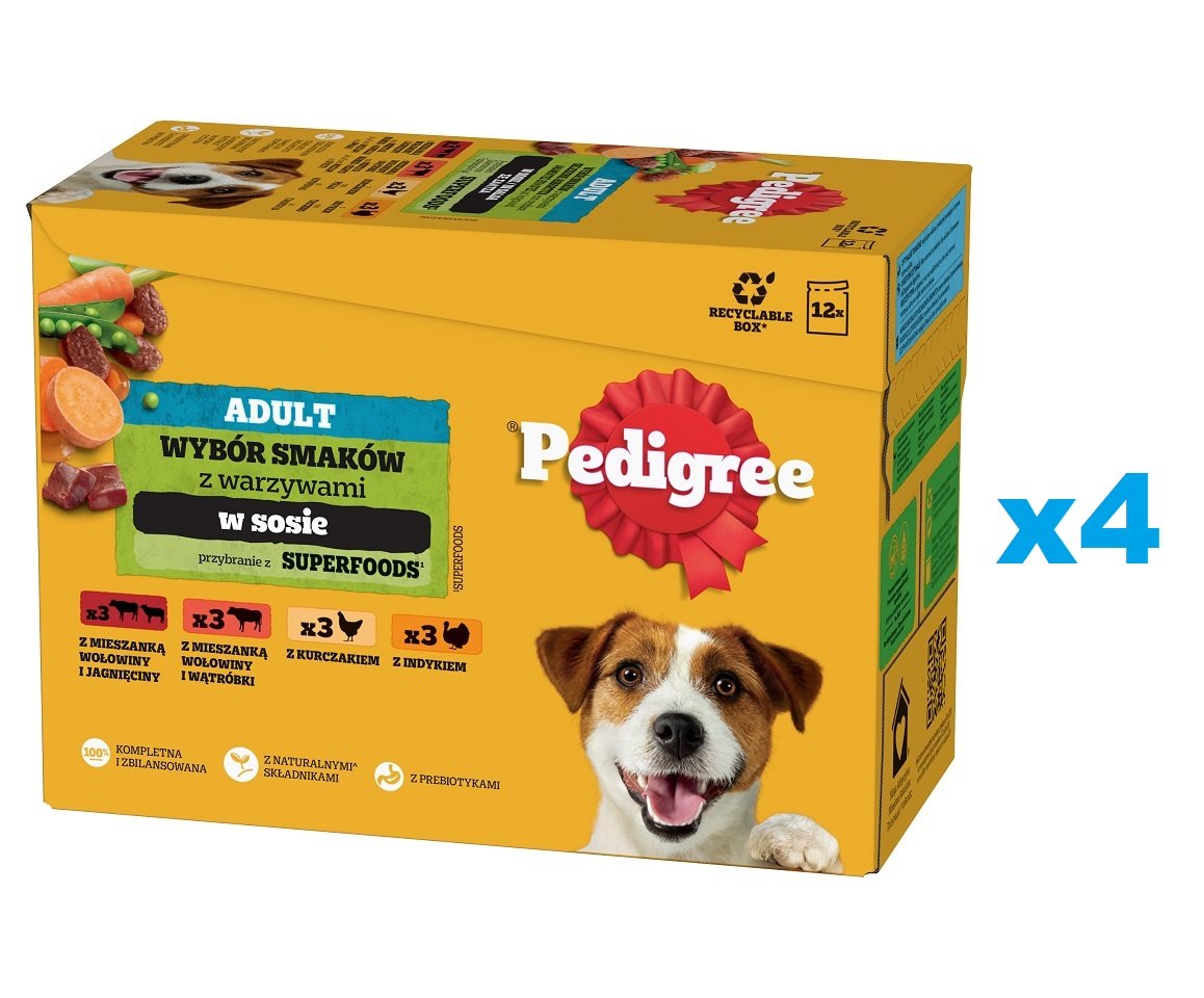 PEDIGREE Adult Choice of flavours with vegetables in sauce sachet ...