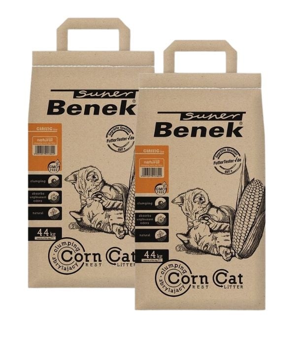 BENEK Super corn cat Litière de maïs 7 l x 2 (14 l) | Fera.fr