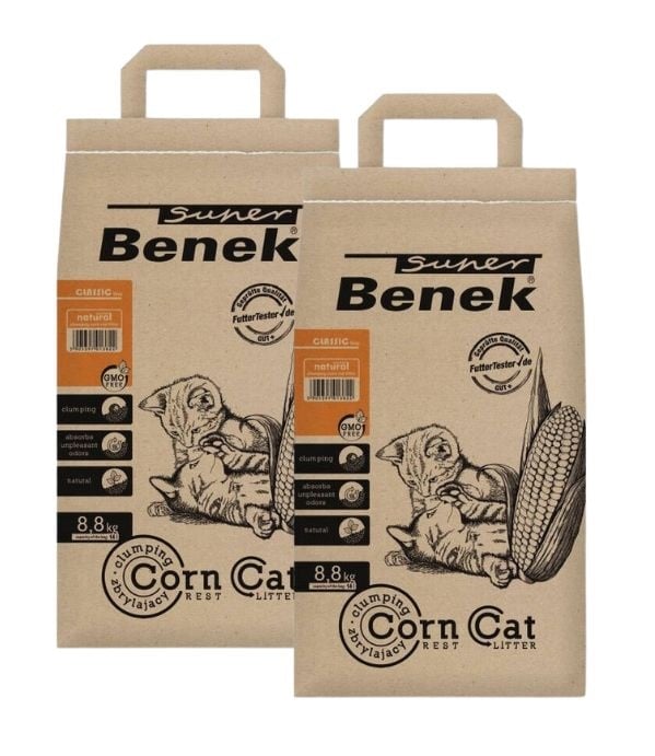 BENEK Super Corn Cat naturel 14 l x 2 (28 l) | Fera.fr
