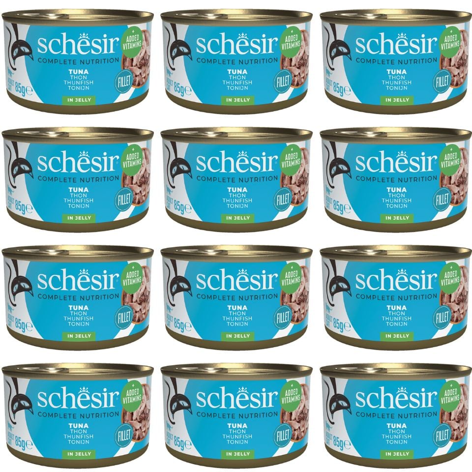 SCHESIR Thon en gelée pour chats 12x85 g | Fera.fr