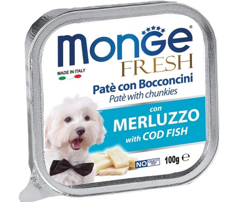 MONGE Fresh Dog - Pâté de morue - 100 g | Fera.fr